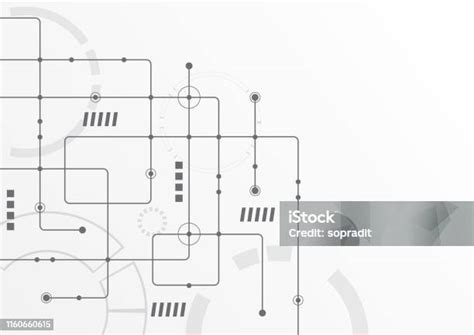 Abstract Geometric Connect Lines And Dotssimple Technology Graphic Backgroundillustration Vector