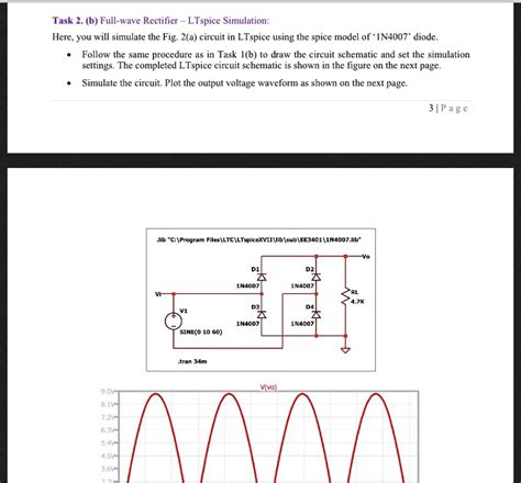 Pls Simulate The Circuit In Ltspice Thanks Task 2 B Full Wave Rectifier Ltspice Simulation Here