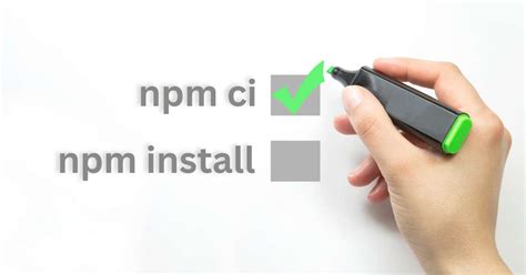 Npm Ci Vs Npm Install Clean Install Is Better Common Errors