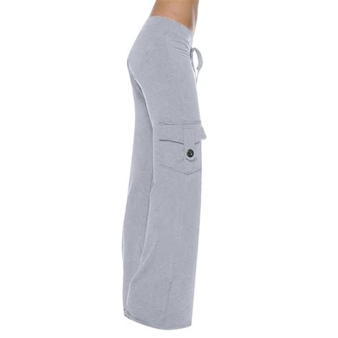 Htnbo Plus Size Cargo Pants For Women With Pockets High Waisted Wide