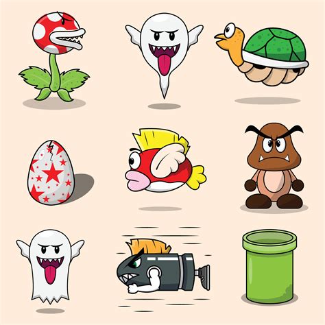 enemy game set 34896449 vector art at vecteezy
