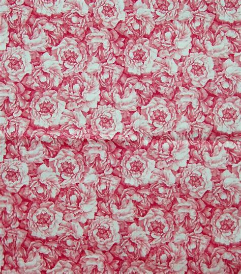 Floral On Light Pink Premium Cotton Fabric Joann