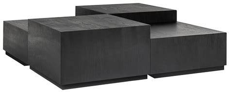 Casa Padrino Luxus Couchtisch 4er Set Anthrazit Schwarz 130 X 130 X H