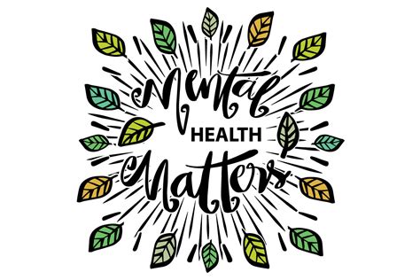 Mental Health Matters Hand Lettering Graphic By Han Dhini · Creative