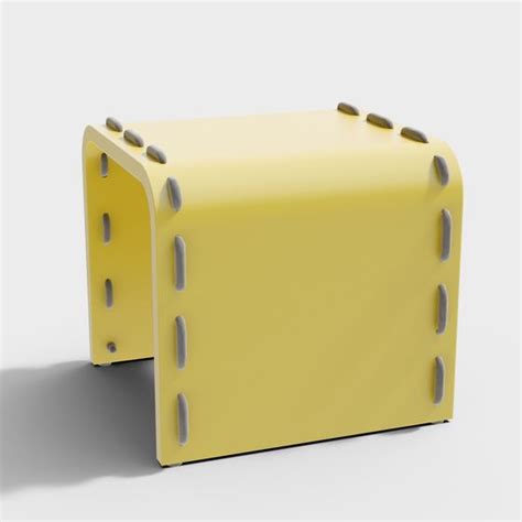 Stitch Cube 3d Model Low Poly Textile Design