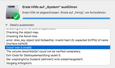 Fehler Fsroot Tree Is Invalid Bedeutung Software Forum MacTechNews De