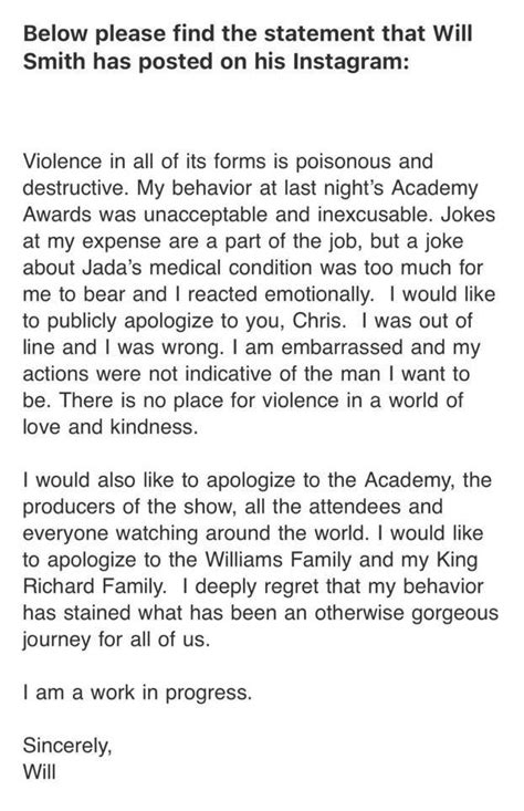 Will Smiths Apology To Chris Rock What Are Your Thoughts R