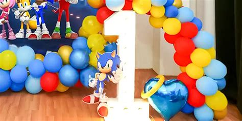 Sonic Theme Birthday Ring Decoration Balloon Decorations In Bangalore Togetherv