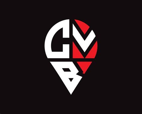 Premium Vector Cvb Letter Location Shape Logo Design