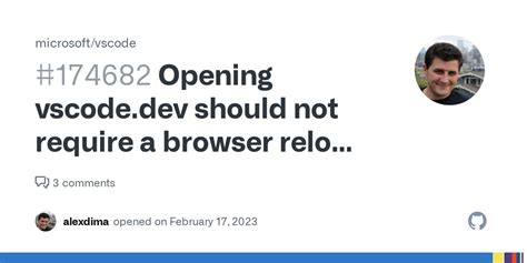 Opening Vscodedev Should Not Require A Browser Reload To Update
