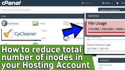 What Are The Ways To Reduce Number Of Inodes In Your Hosting Account Youtube