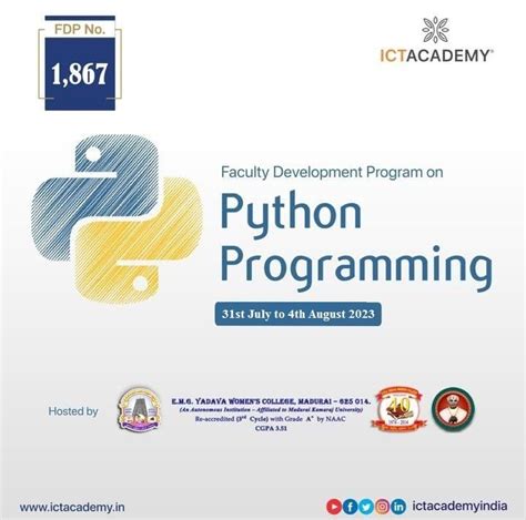 Rajkumar S On Linkedin Fdp Emgyadavawomenscollege Pythonprogramming