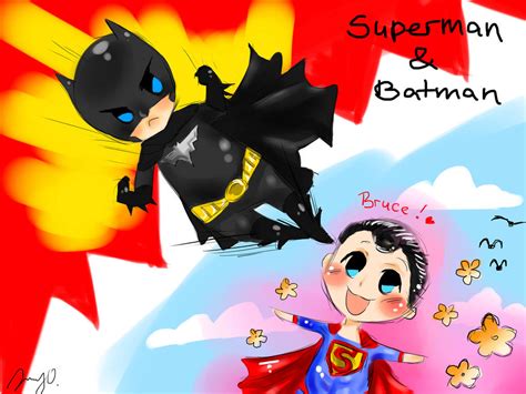 Superman Batman Chibi By Janeyo On Deviantart
