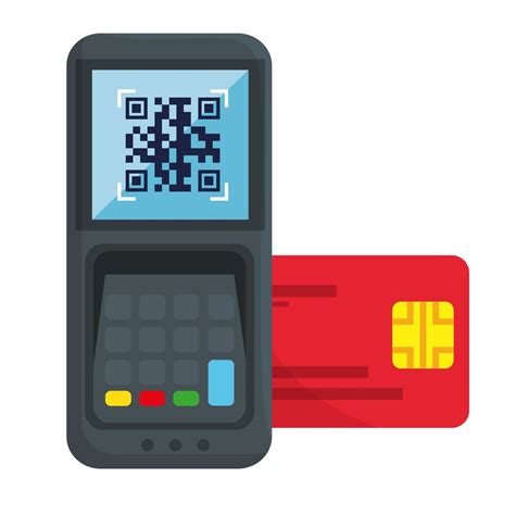 qr code inside dataphone and credit card vector design 1909757 vector