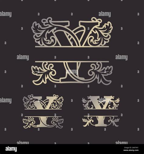 Alfabeto Monogramas Split Split Monogram Letra Del Alfabeto Fuente