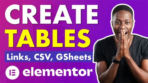 Create Custom Elementor Tables With Images Links Icons And Lotties Import Tables From CSV And