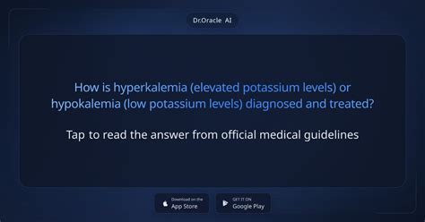 How Is Hyperkalemia Elevated Potassium Levels Or Hypokalemia Low Potassium Levels Diagnosed