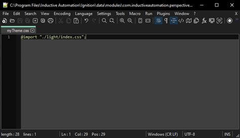 Creating And Using Custom Perspective Themes Ignition User Manual