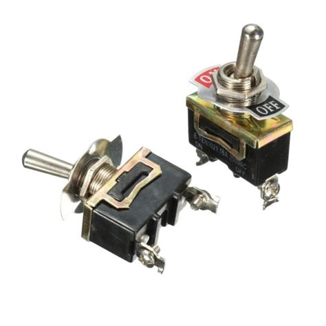 5db Heavy Duty Car Boat Bocker Toggle kapcsoló 15A 250V 2PIN SPST ON