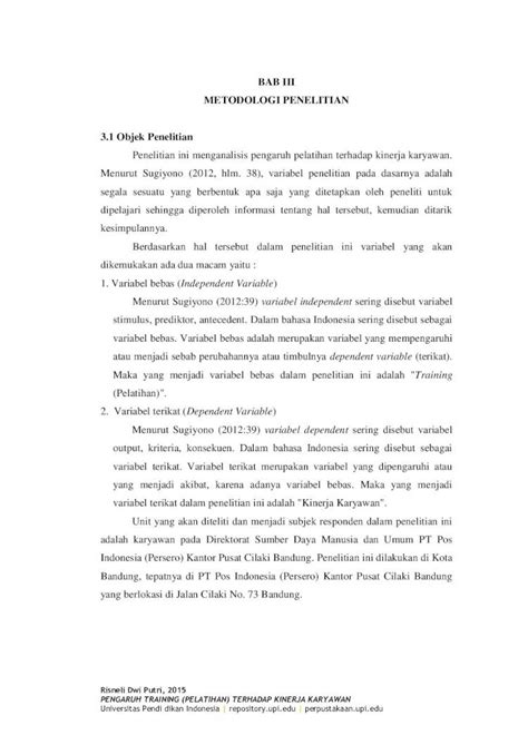 PDF BAB III METODOLOGI PENELITIAN Objek Penelitianrepository Upi Edu S PEM