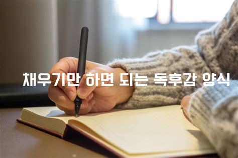 독후감 쓰는 법 독후감 양식 제공