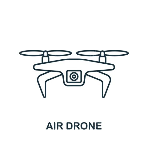Monochrome Air Drone Icon With Simplistic Design Suitable For Templates