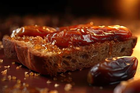Premium Ai Image Saudi Arab Dates Toast Macro Shot Of A Fresh
