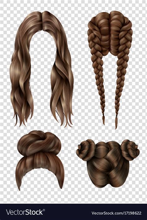 Female Hairstyles Set Royalty Free Vector Image