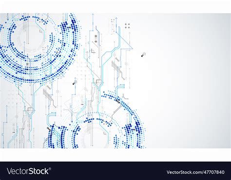 Abstract Technology Concept Circuit Board High Vector Image
