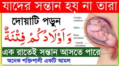 যাদের সন্তান হয় না তারা দোয়াটি পড়ুন।১ রাতেই সন্তান পেটে আসতে পারে