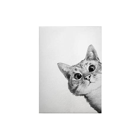 Tadessi Leinwandbild Tiere 70 X 50 Cm Schwarz Katze Deko M1 No50417