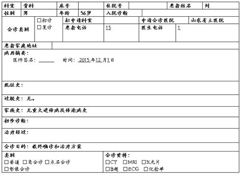 会诊申请单范例八篇 范文118