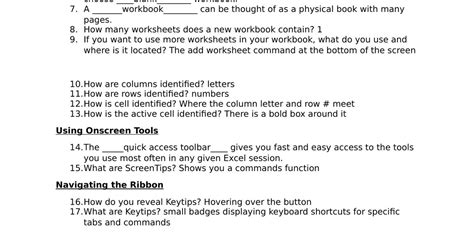 Excel Lesson 1