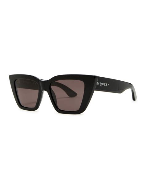 Mcqueen Cat Eye Sunglasses In Black Lyst Uk