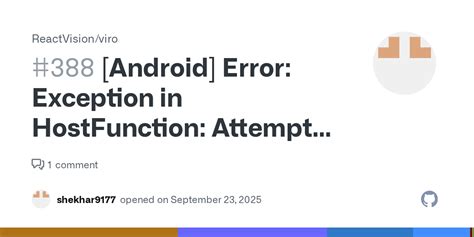 Android Error Exception In Hostfunction Attempt To Invoke Virtual