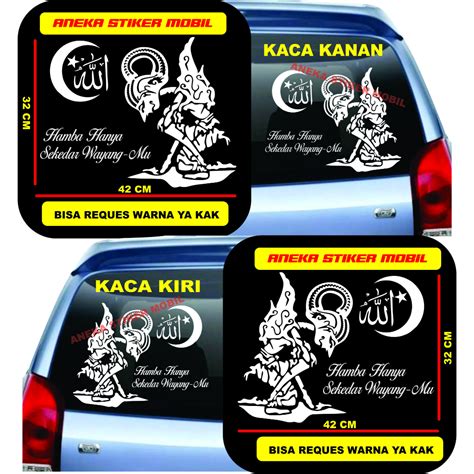 Jual Stiker Wayang Viral Sticker Kaca Mobil Model Wayang Terbaru