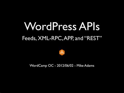 Wordpress Apis Ppt