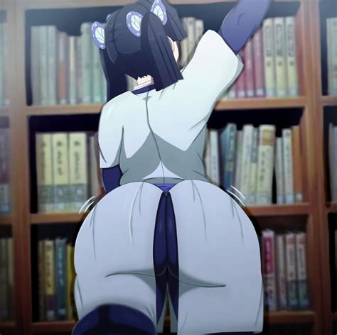 Rule 34 1girls Ass Back View Big Ass Big Butt Black Hair Demon Slayer