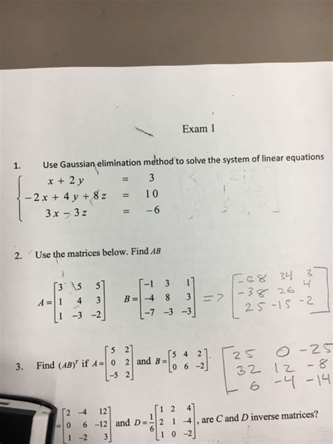 Solved Use Gaussian Elimination Method To Solve The System Chegg