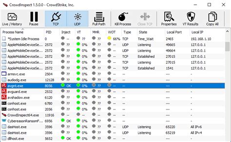 Scan Running Processes For Malware With Crowdinspect