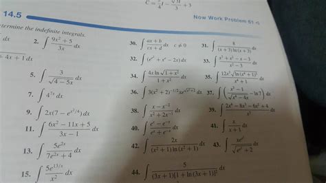 Solved Determine The Indefinite Integrals Integral9x2