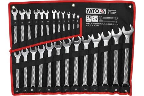 Набор комбинированных ключей YATO 6-32 мм 25 шт САТИН YT-0365 ...