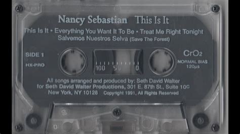 Nancy Sebastian This Is It 1991 Pop Youtube
