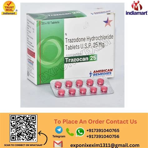 Trazodone Hydrochloride 25 Mg At ₹ 35strip Trazodone Tablets In Nagpur Id 2856043193188