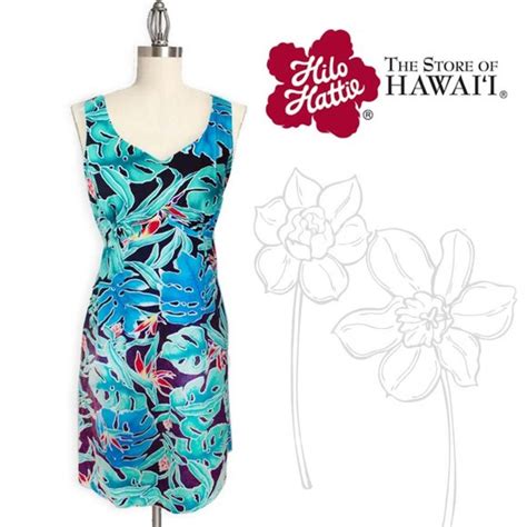 Hilo Hattie Dresses Hilo Hattie Retro Bop Hawaiian Sarong Dress