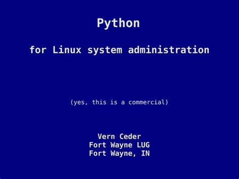 Python For Linux System Administration Pdf