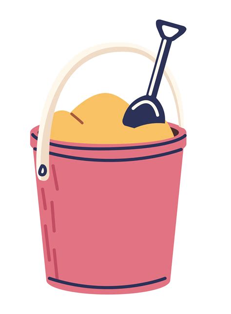 Sand Bucket And Shovel 5407378 Vector Art At Vecteezy