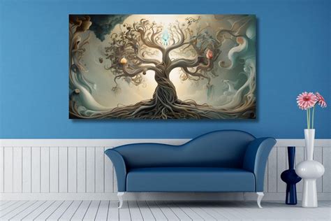 Tree Of Life Canvas Wall Art Artwork Tree Poster Extra Large Wall Art Modern Canvas Painting