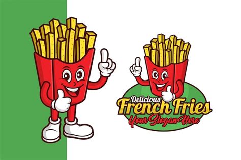 Coleção De Design De Logotipo De Batatas Fritas Vetor Premium