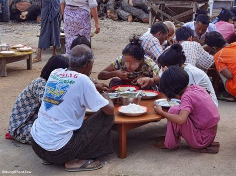 ဆားလင်းကြီး၊ ညောင်ပင်ကြီးကျေးရွာအုပ်စုမှ စစ်ဘေးရှောင် ပြည်သူများကို
